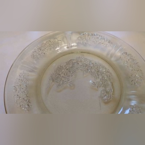 Depression Glass | Dining | Vintage Depression Glass Cabbage Rose ...